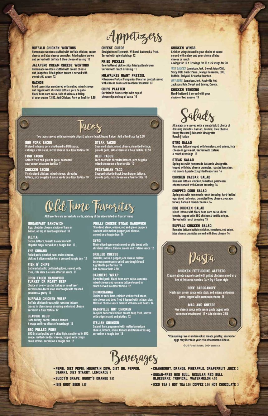 Menu | Jackson Hole